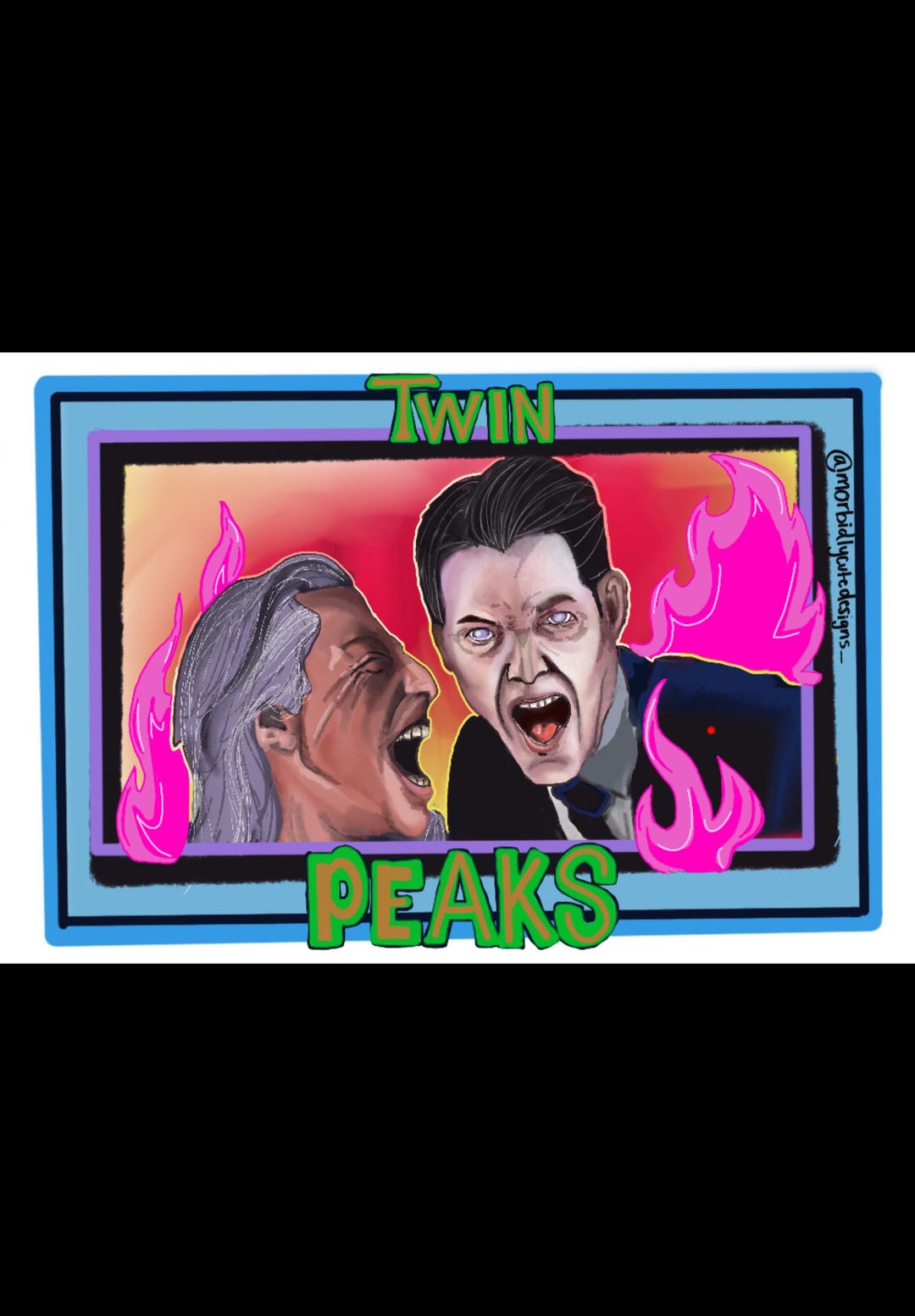 Agent Cooper and Bob Twin Peaks Sticker - Etsy