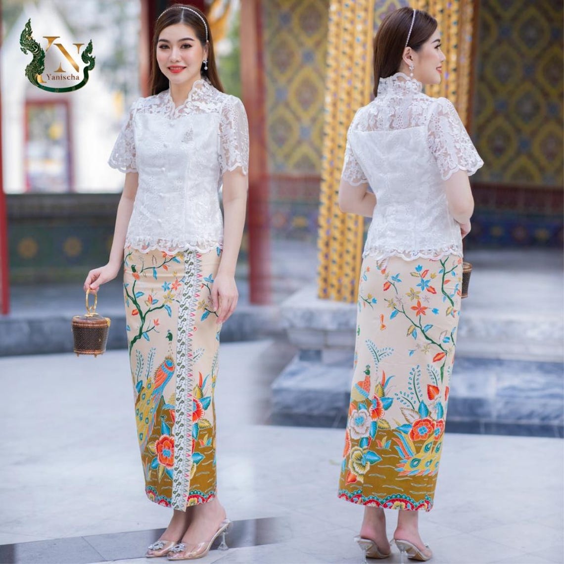 Thai Silk Dress: Traditional Sarong Outfit, Temple & Party Wear - Etsy