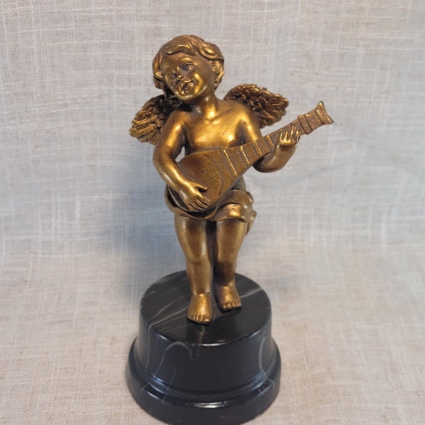 Cherub on a Black Base - Etsy