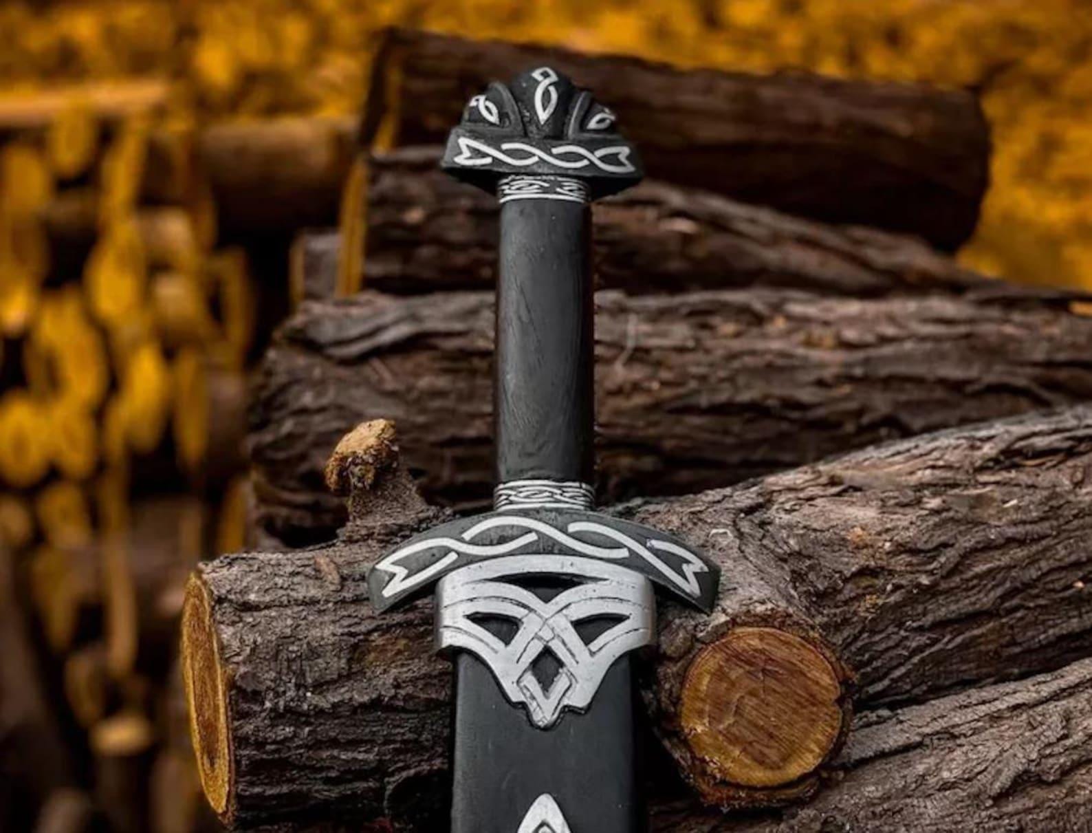 Handmade Damascus Steel Northman Sword Viking Sword With Handmade ...