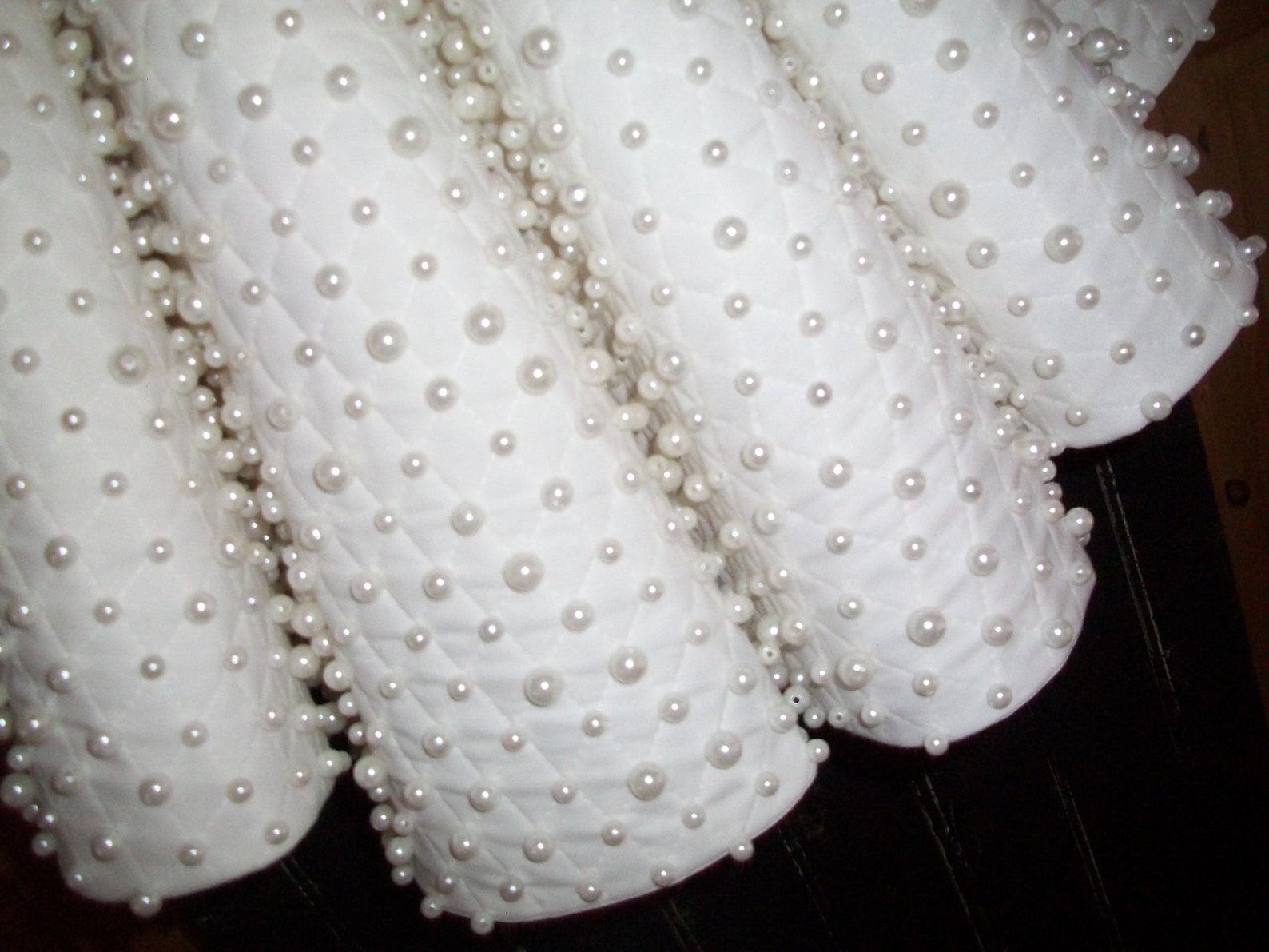 60 True White Fully Hand Beaded Christmas Tree Skirt 2024 Collection - Etsy