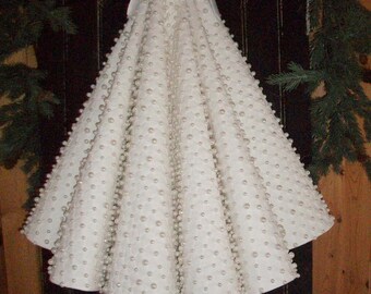 60 True White Fully Hand Beaded Christmas Tree Skirt 2024 Collection - Etsy