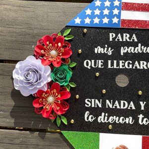 Mexican Graduation Cap Topper - Honoring Immigrant Parents - Etsy