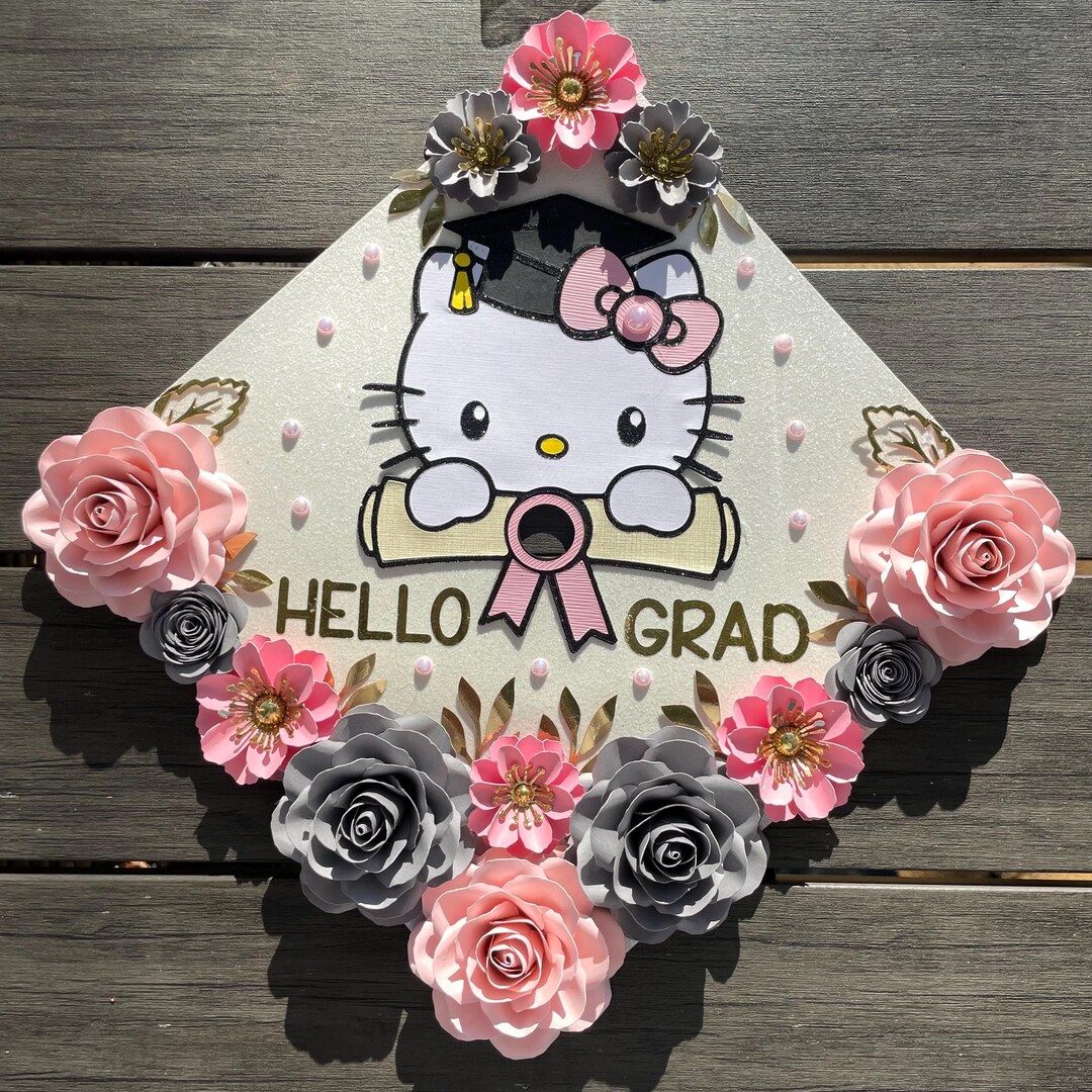 Graduation Cap Topper - "hello Grad" - Etsy