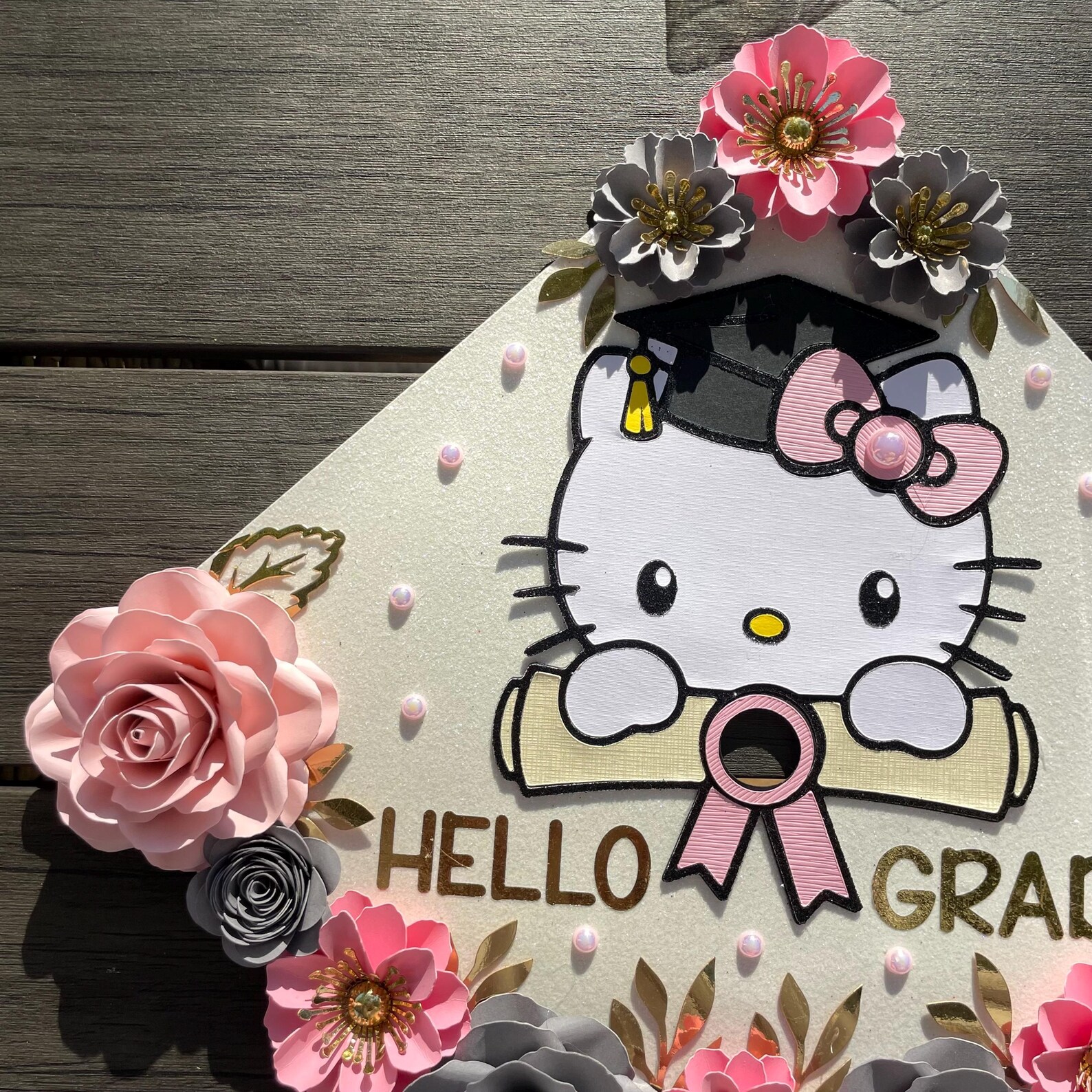 Graduation Cap Topper - "hello Grad" - Etsy