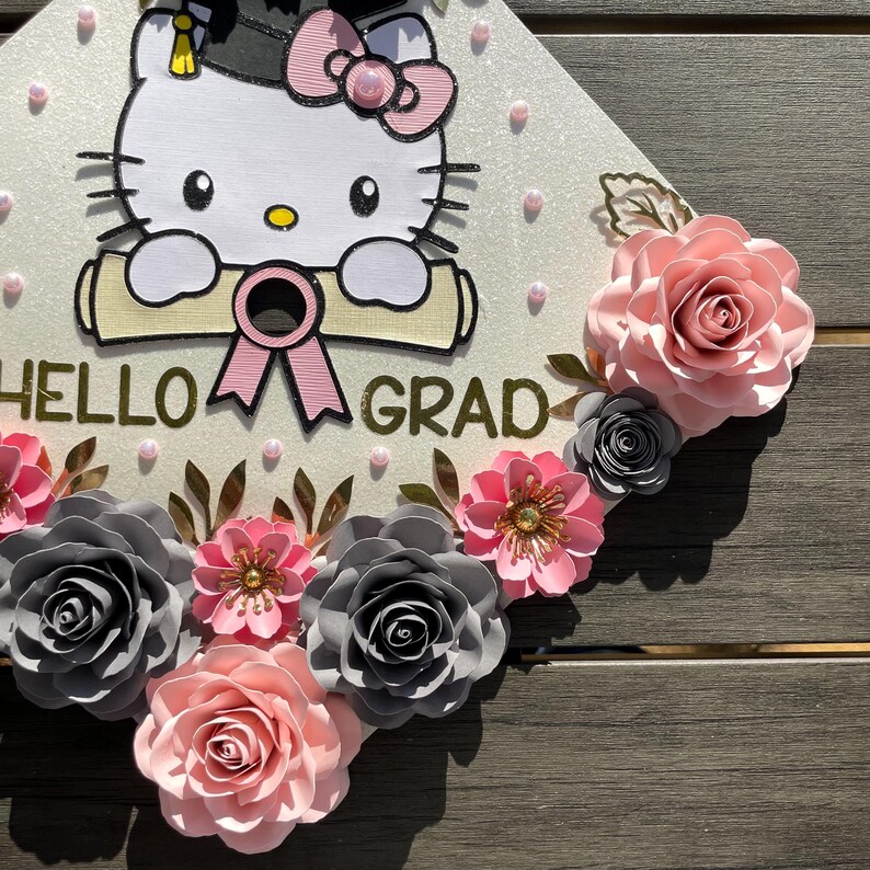 Graduation Cap Topper - "hello Grad" - Etsy