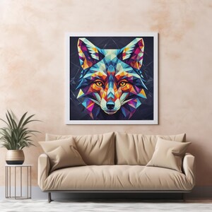 Geometric Animals Art Print | Modern Wall Decor & Abstract Animal ...