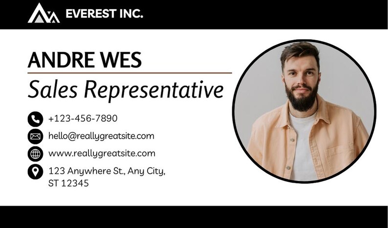 Editable Business Card Template | Modern Canva Design (digital Download ...