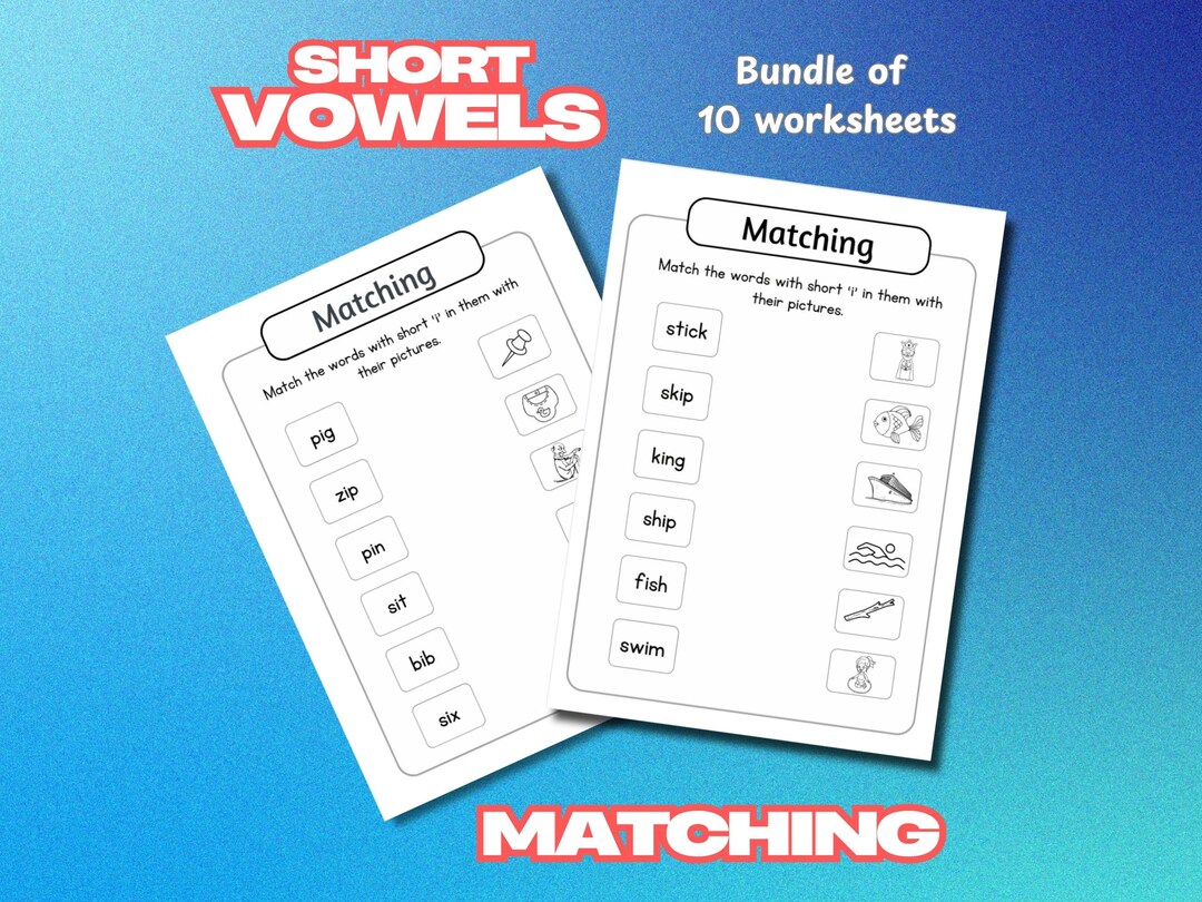 Short Vowel Activities | Worksheets for Kindergarten & Grade 1 ...