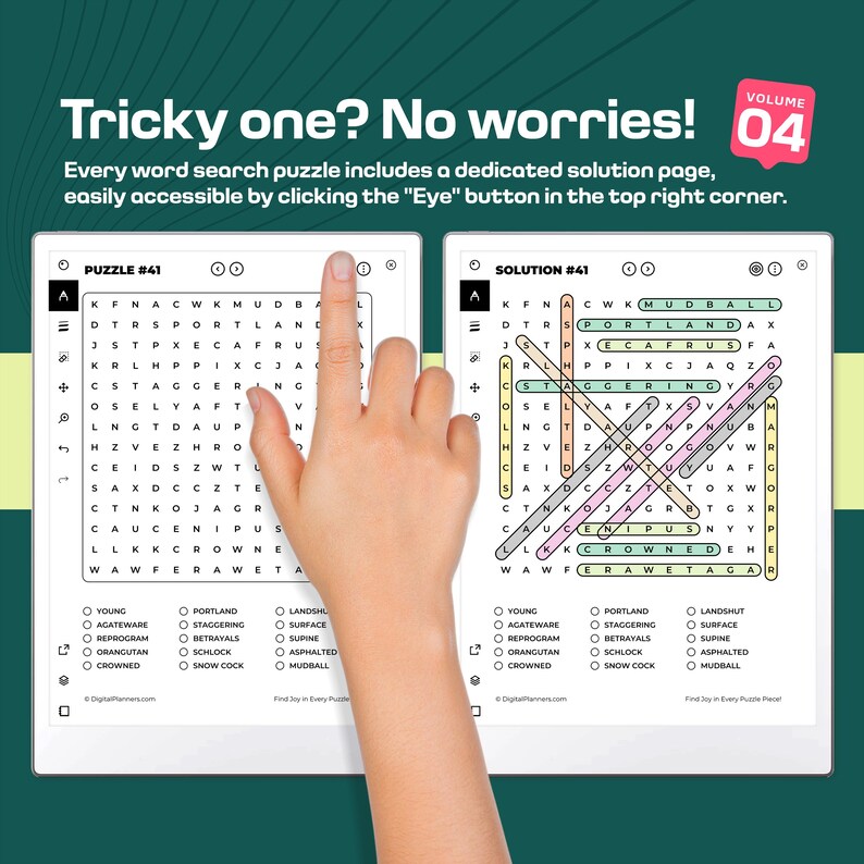 Challenge Your Mind! Word Search Puzzle for Remarkable Paper Pro ...