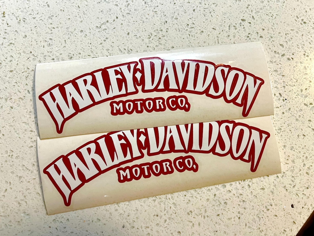 Harley Davidson Vinyl Decal Sticker 2 Tone Custom Sizing & 55 Colors ...