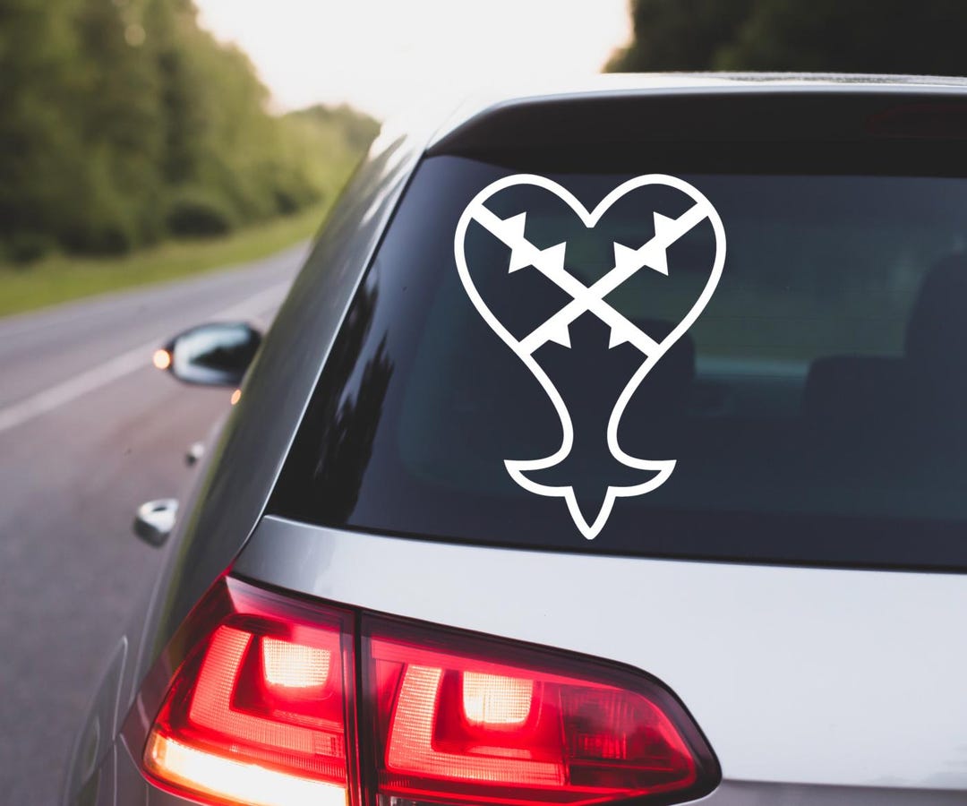 Kingdom Hearts Heartless Logo Decal – Gaming Sticker, Fantasy Vinyl ...