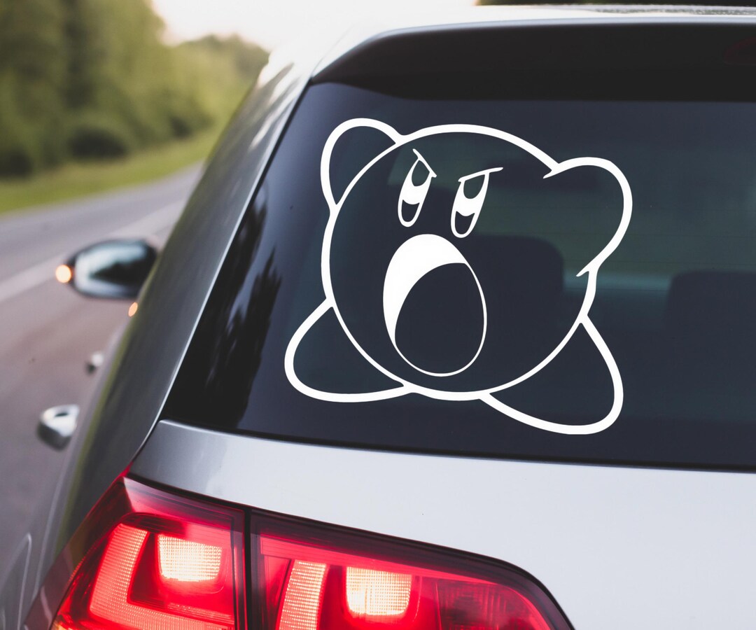 Kirby Decal – Cute Nintendo Vinyl Sticker, Gaming Car Decal, Retro ...