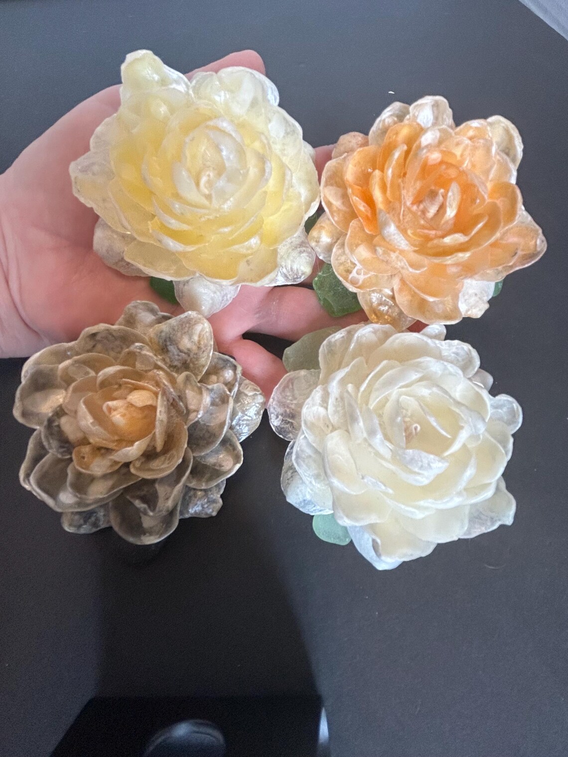 Jingle Seashell Roses Handmade With White, Yellow, Orange and ...