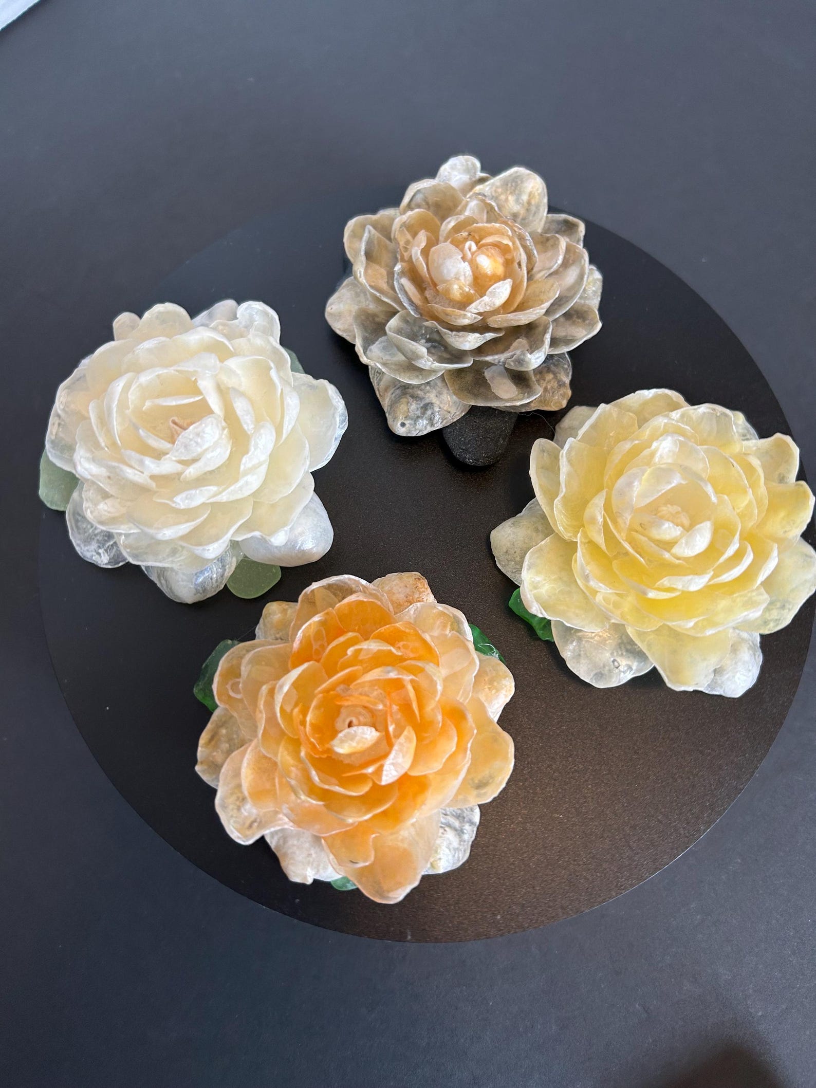 Jingle Seashell Roses Handmade With White, Yellow, Orange and ...
