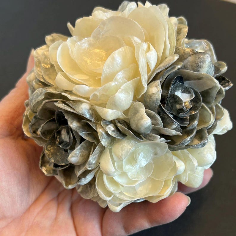 Bride and Groom Forever Flower Jingle Shell Sphere With 12-16 Roses ...