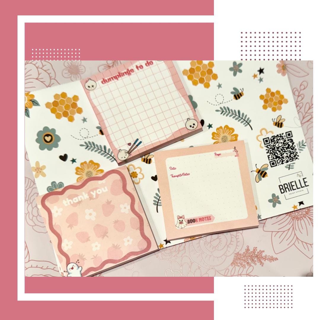 Productivity Sticky Notes Book Notes, Dumplings to Do and Thank You Pad ...