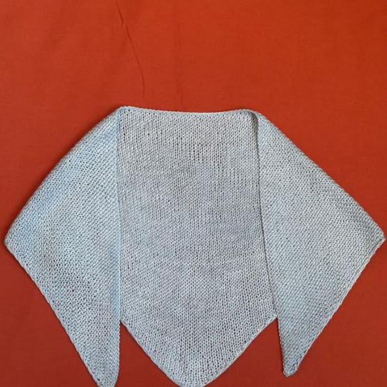 Small Triangle Scarf Knitting Pattern- Knit Kerchief Pattern - Beginner ...