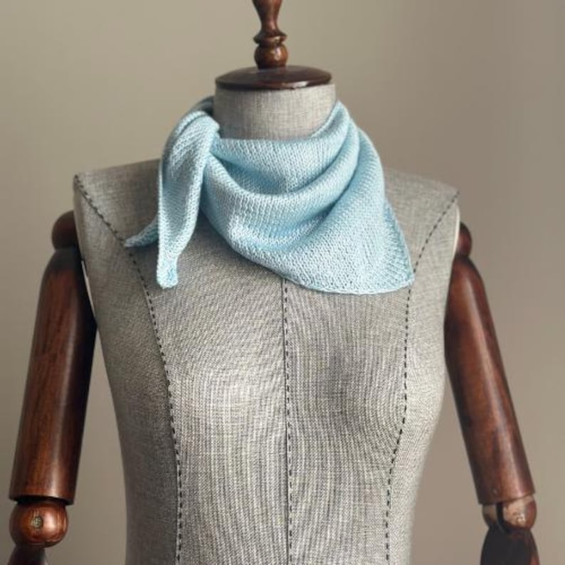 Small Triangle Scarf Knitting Pattern- Knit Kerchief Pattern - Beginner ...