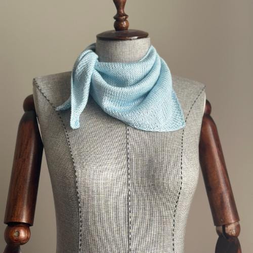 Small Triangle Scarf Knitting Pattern- Knit Kerchief Pattern - Beginner ...