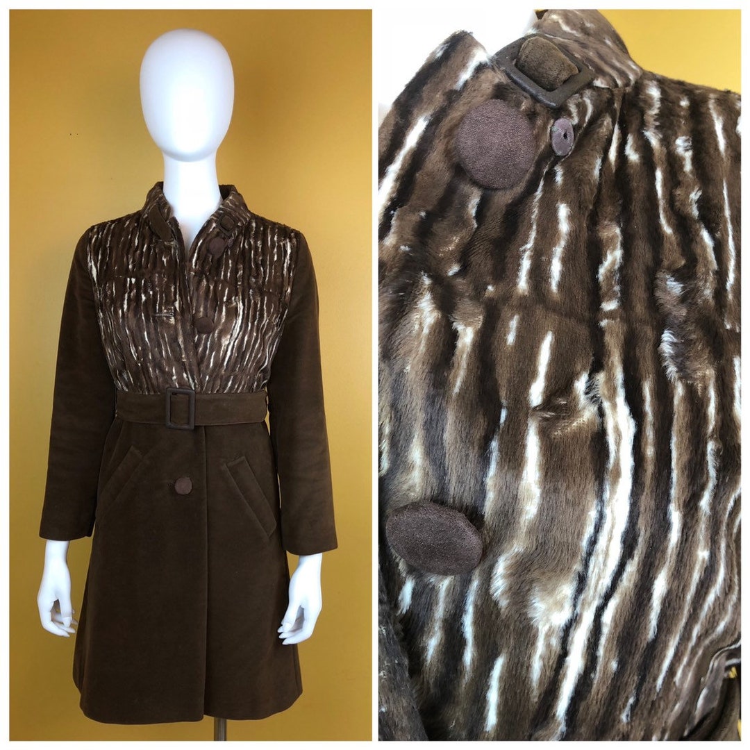 Vintage 1960s Juli De Roma Brown Pony Hair Car Coat - Etsy