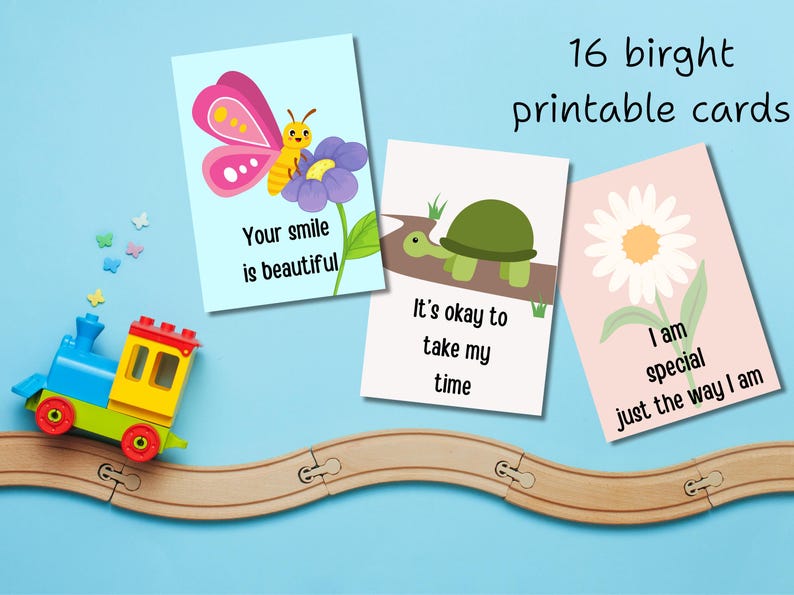 Printable Affirmation Cards for Shy or Sensivite Kids - 16 Positive ...