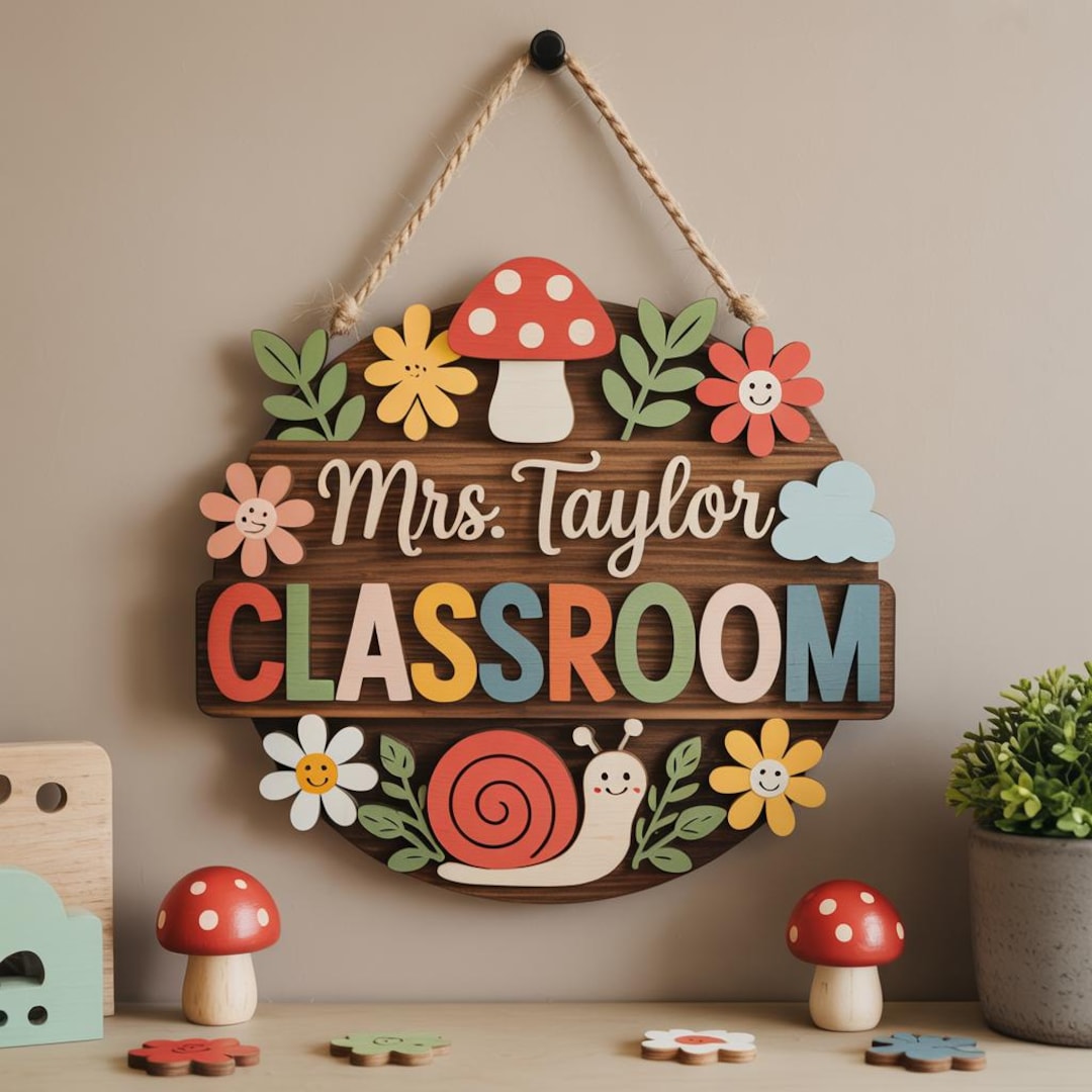Custom Woodland Classroom Sign, Science Teacher Sign, Teacher Welcome ...