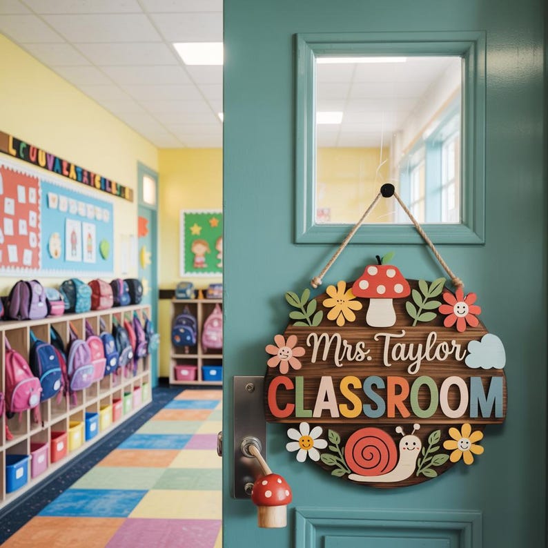 Custom Woodland Classroom Sign, Science Teacher Sign, Teacher Welcome ...