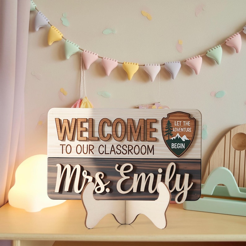 Custom Adventure Classroom Door Sign, National Park Sign, Teacher Door ...
