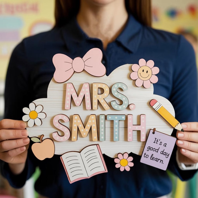Personalized Teacher Welcome Sign, Teacher Door Hanger, Teacher Door ...