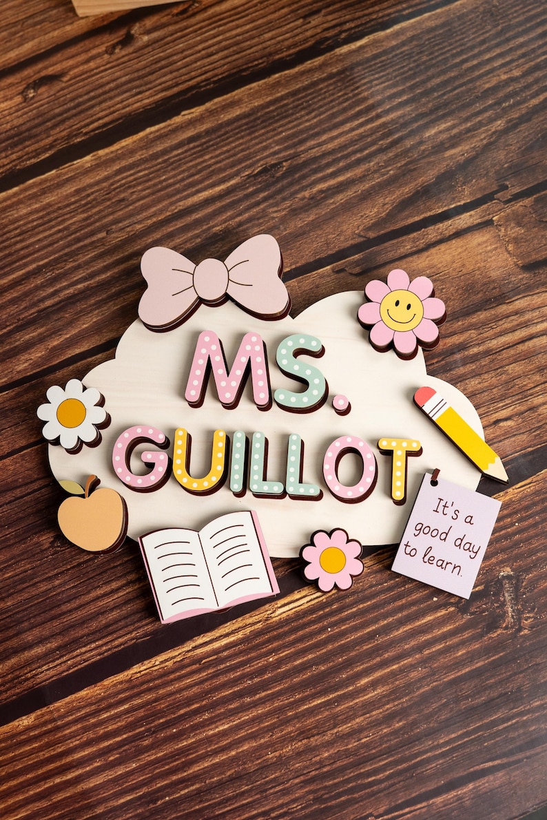Personalized Teacher Welcome Sign, Teacher Door Hanger, Teacher Door ...