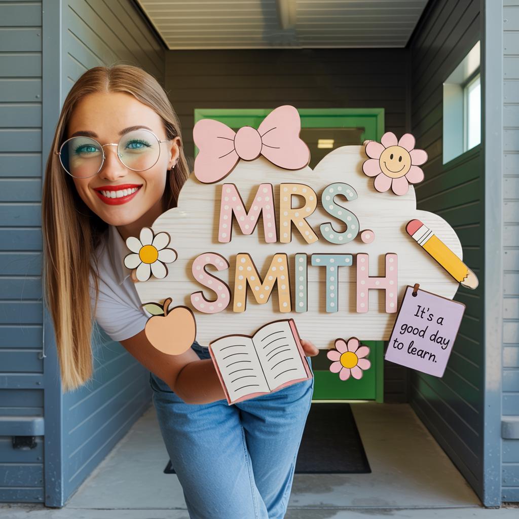 Personalized Teacher Welcome Sign, Teacher Door Hanger, Teacher Door ...