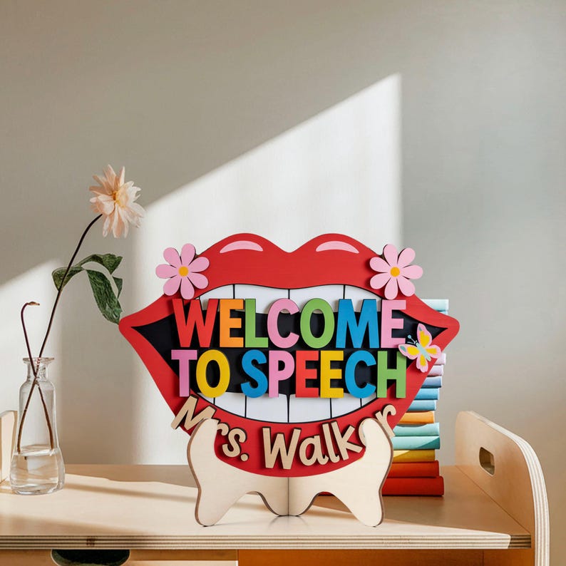 Personalized Speech Therapy Door Sign, Welcome to Speech Door Sign ...