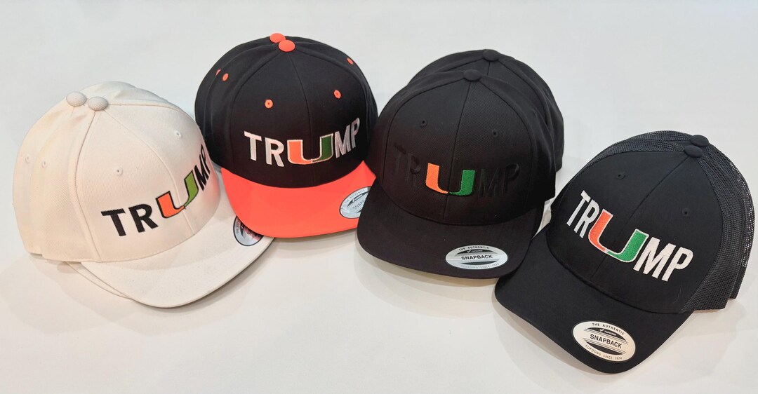 TRUMP U MAGA 2024 Hat University of Miami Canes Football Cap Adjustable ...