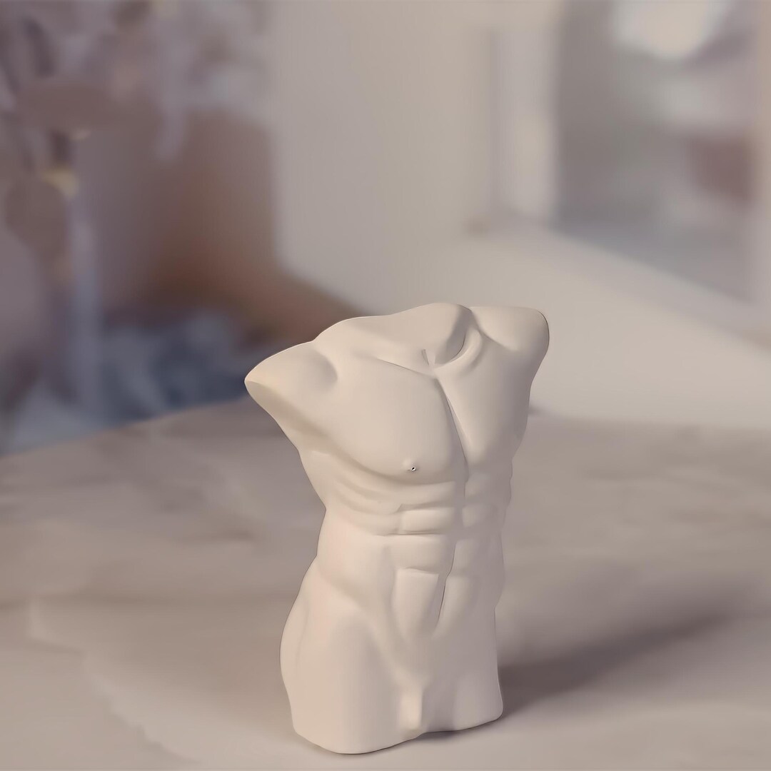 Male Torso Decor, Greek Style Bust, Body Sculpture, Plaster Statue ...