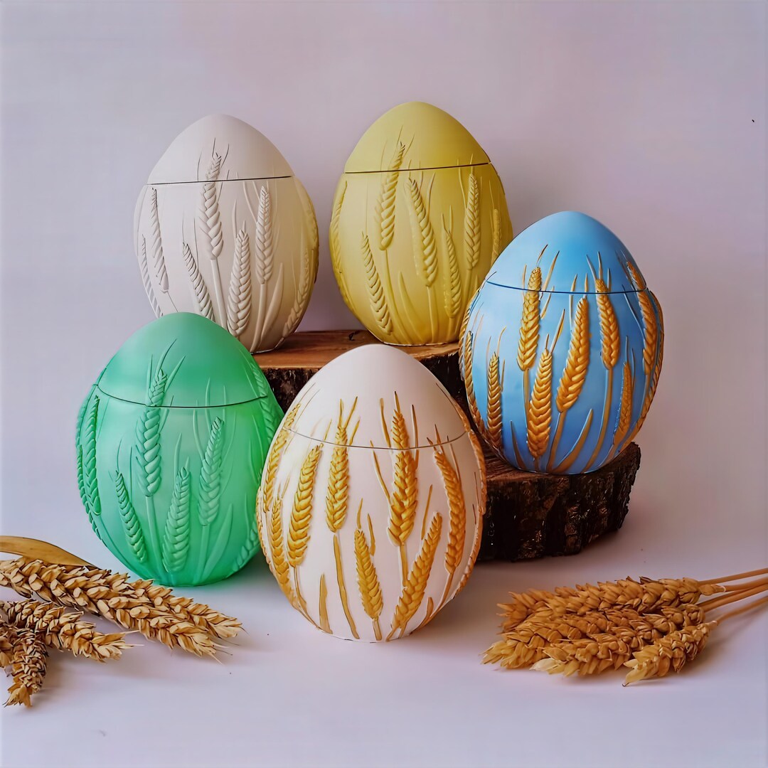 Ukrainian Easter Egg Rustic Spring Decor Hand-painted Pysanky Wheat ...