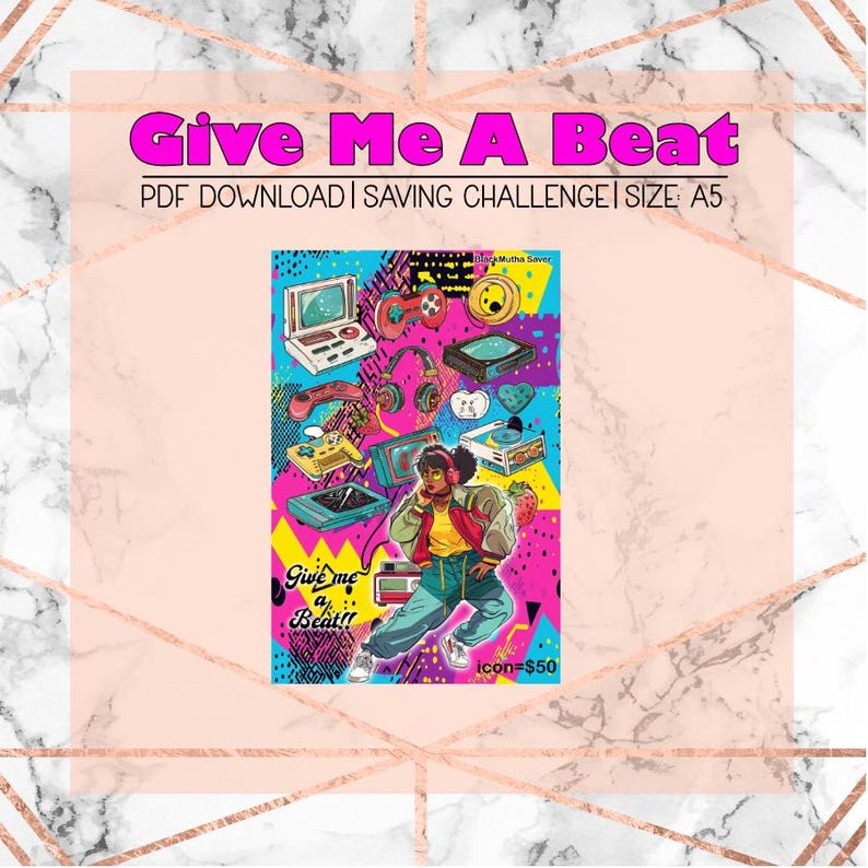Give Me A Beat| Digital Download| Saving Challenge| A5 - Etsy UK