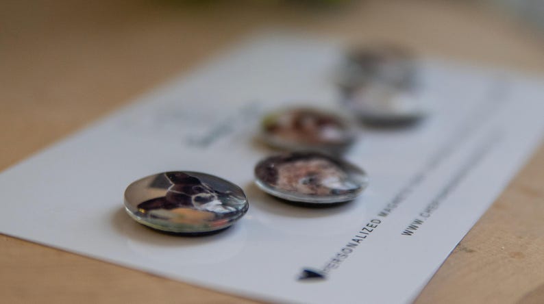 Personalized Photo Magnets: Custom Glass Magnets, Set of 5 - Etsy