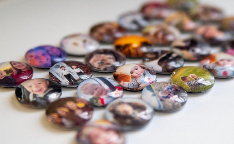 Personalized Photo Magnets: Custom Glass Magnets, Set of 5 - Etsy