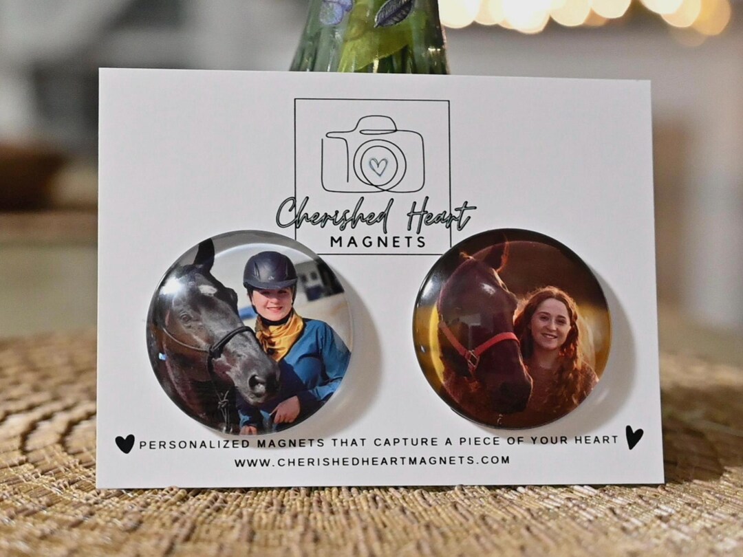 Personalized Photo Glass Magnets - Set of 2 - Etsy