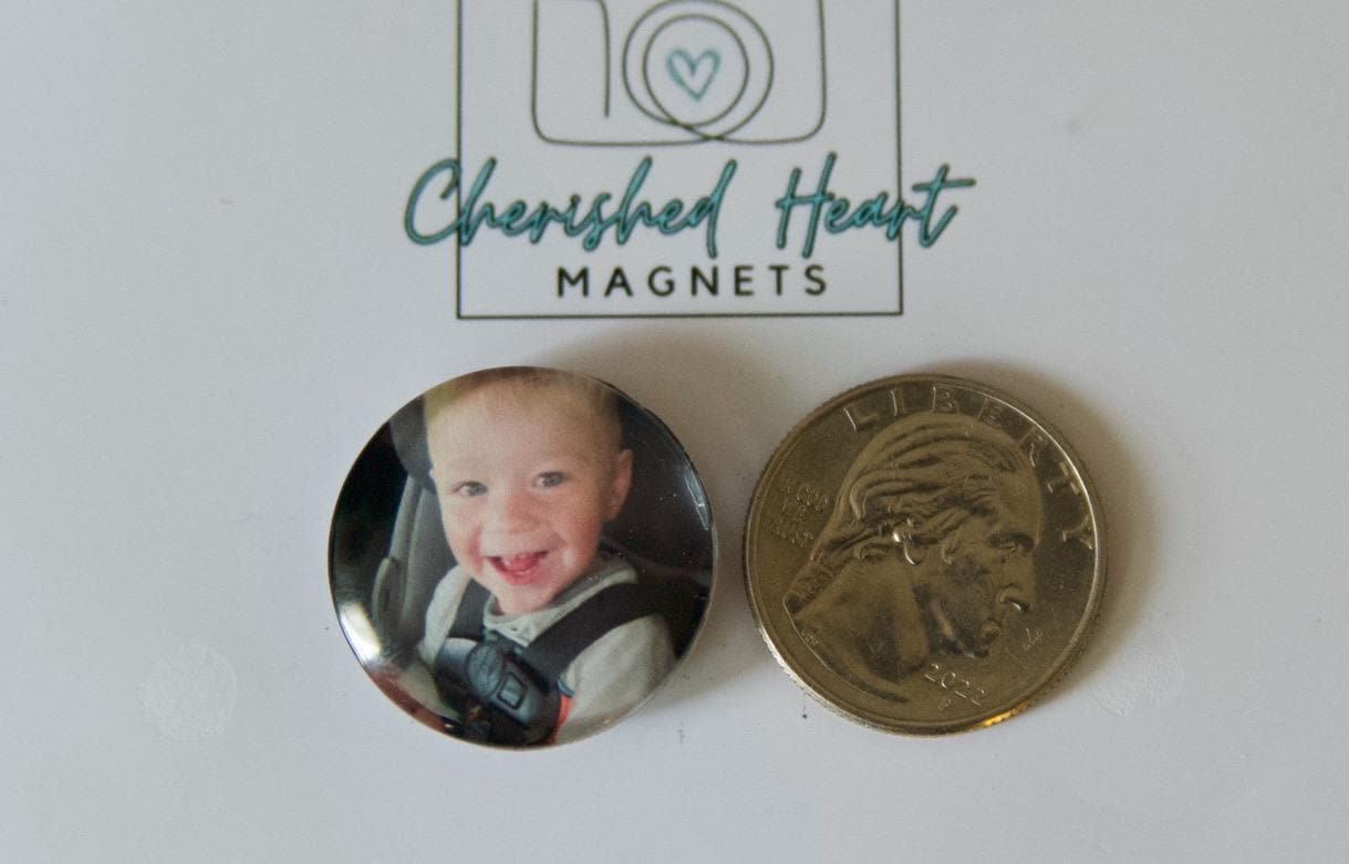 Personalized Photo Magnets: Custom Glass Magnets, Set of 5 - Etsy