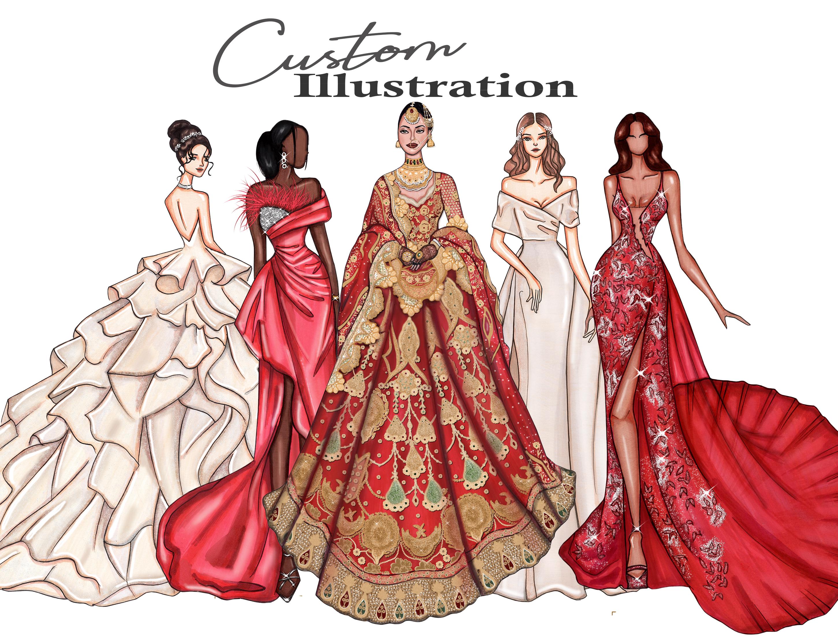 Custom Fashion Illustration, Fashion Illustration Base on Photo ...