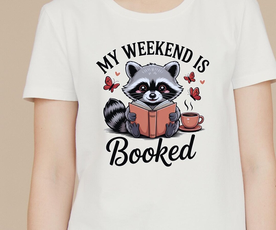 Raccoon Reading Book Clipart, Cozy Weekend PNG (digital Download) - Etsy