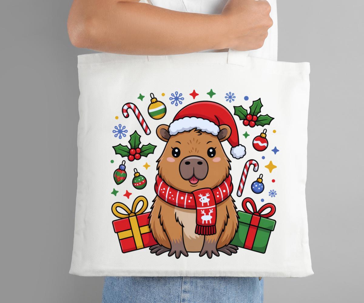 Christmas Capybara PNG: Holiday Animal Clipart, Santa Hat (digital ...