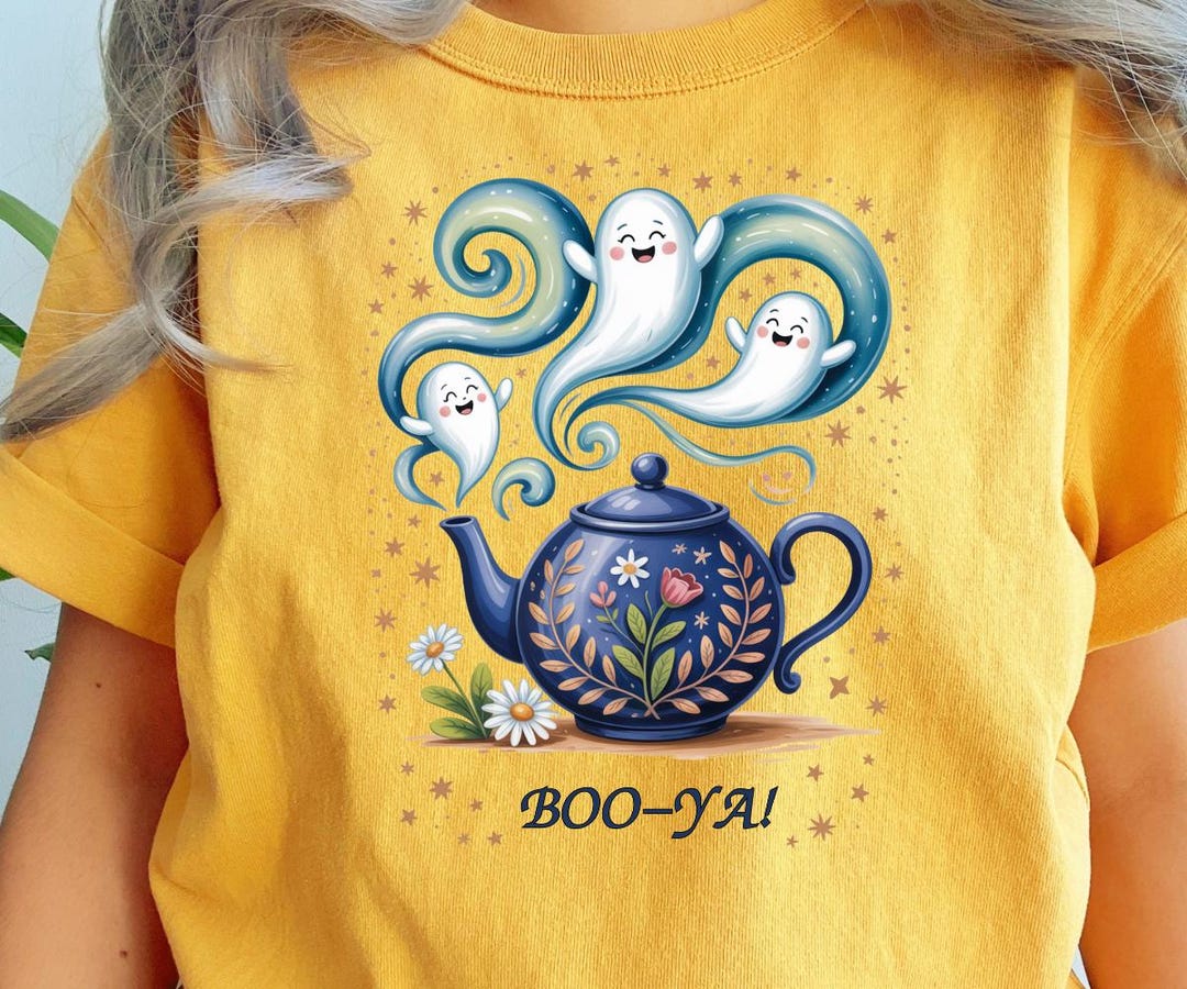 Boo-ya! Ghost Tea Party PNG, Cute Halloween Teapot Clipart, Spooky ...