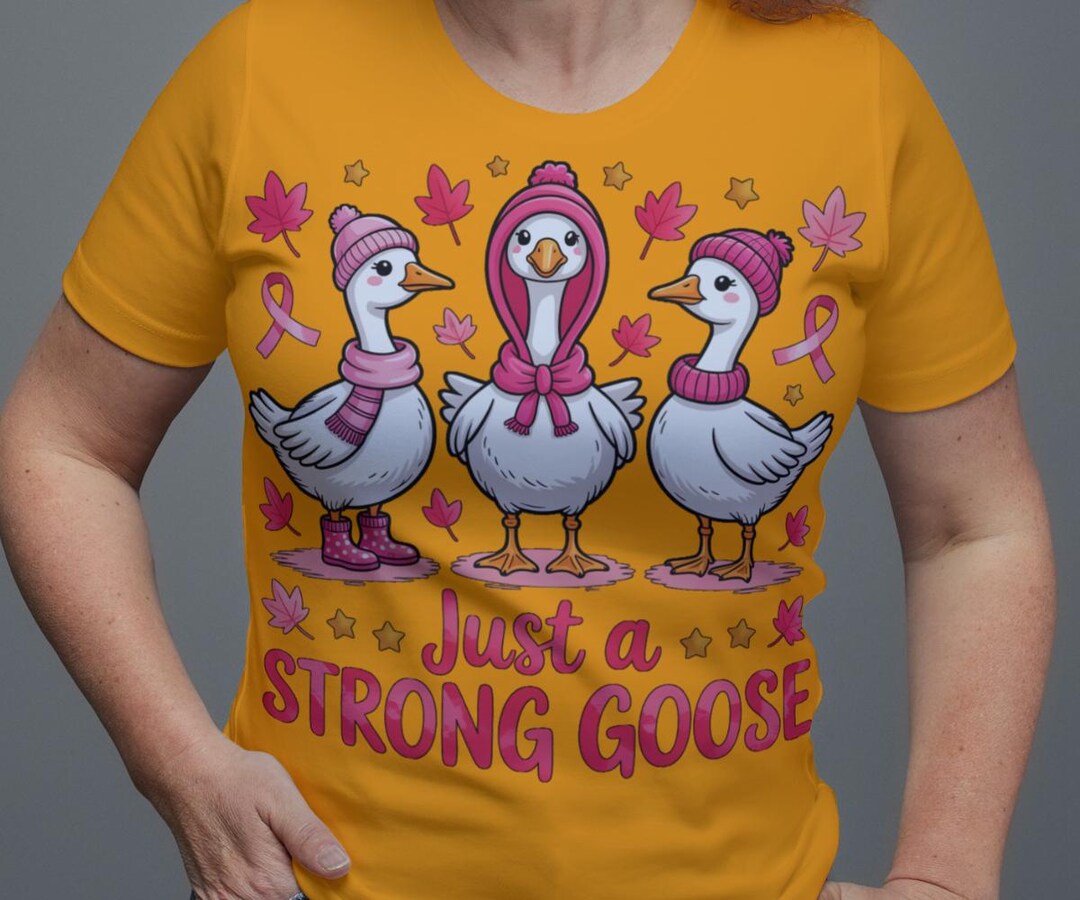 Just a Strong Goose PNG, Breast Cancer Awareness Clipart, Pink Ribbon ...