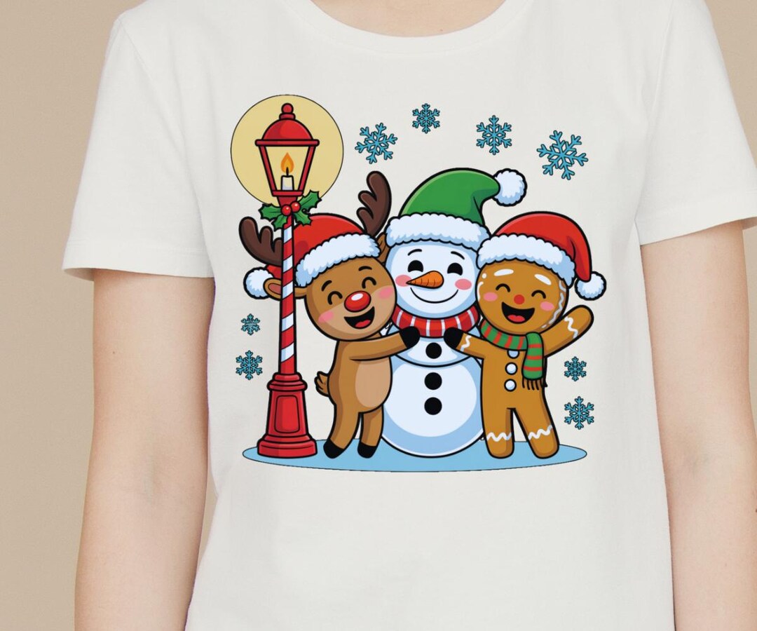 Christmas Friends Clipart: Reindeer, Snowman, Gingerbread (digital ...