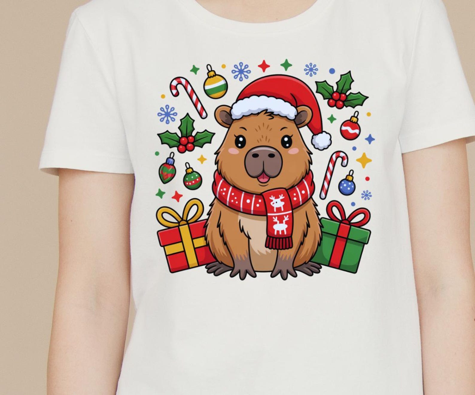 Christmas Capybara PNG: Holiday Animal Clipart, Santa Hat (digital ...