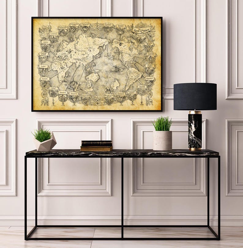 Keeper of the Lost Cities Map Print: KOTLC Fantasy Book Poster - Etsy