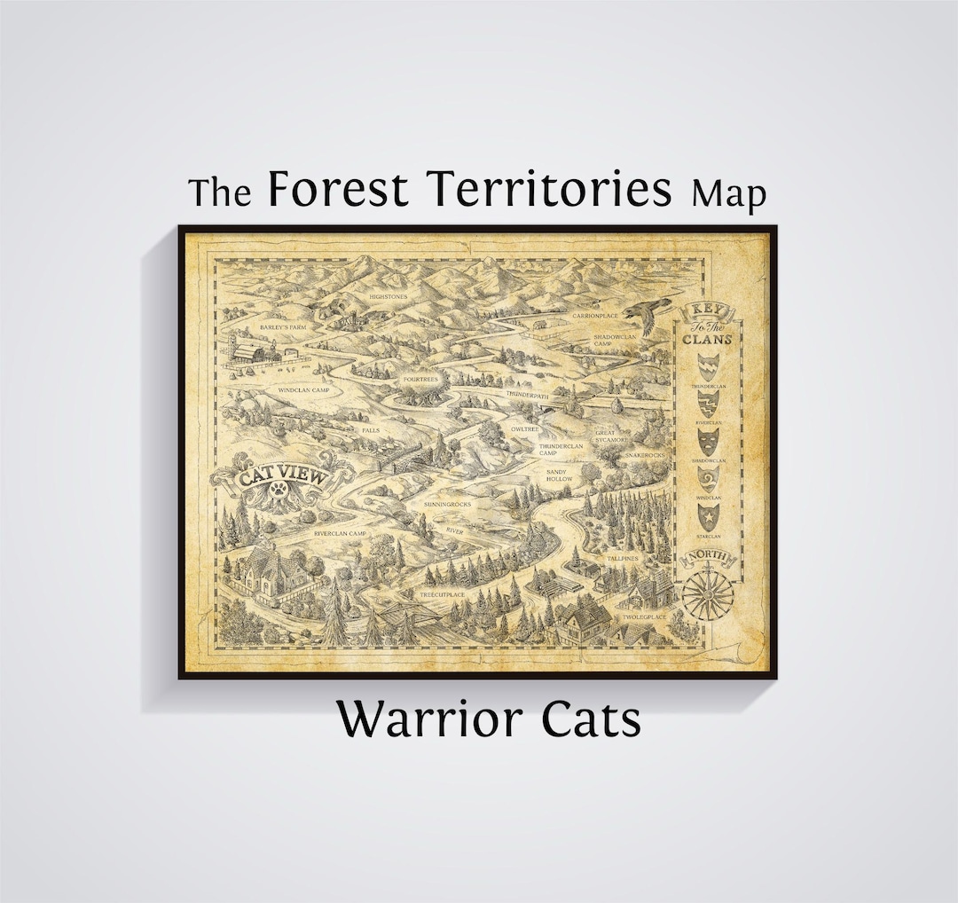 Warrior Cats Map Print: Forest Territories Poster, Book Map - Etsy
